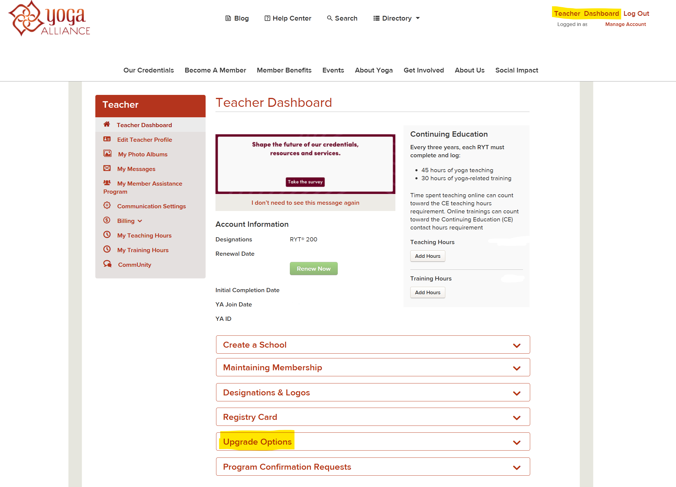 Help Center | What are the steps to upgrade my RYT credential? What is ...